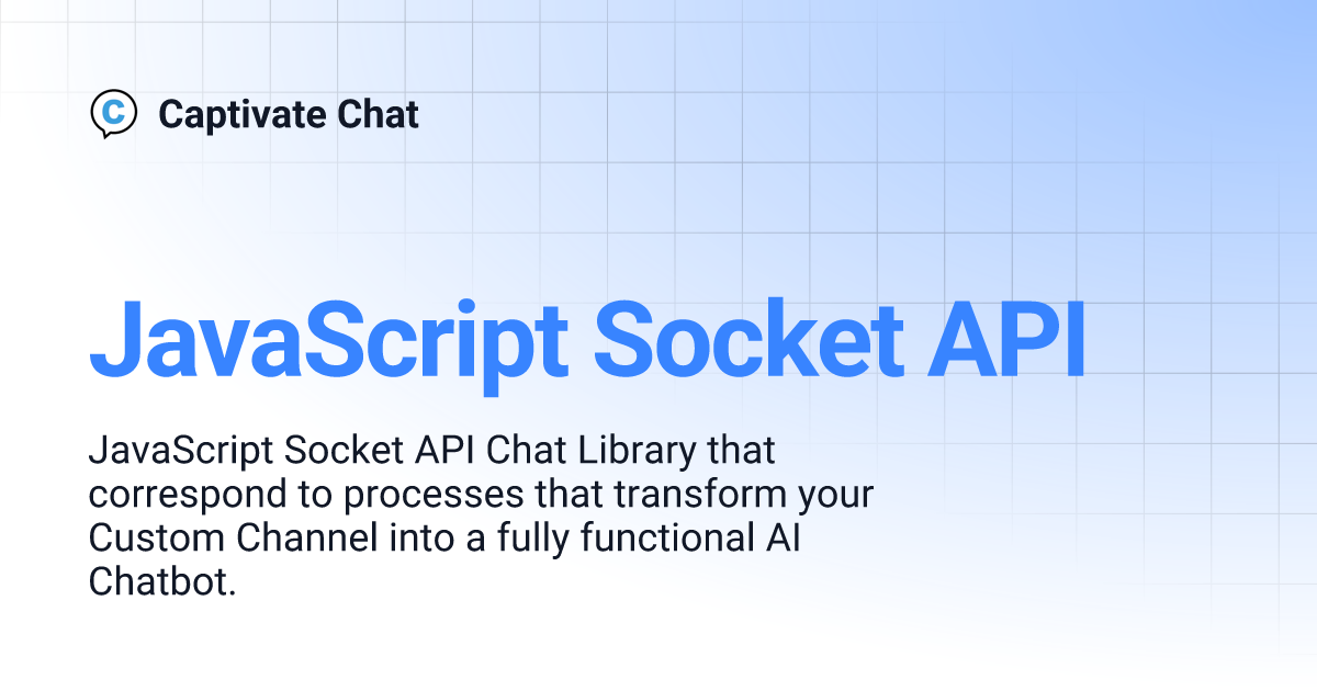Javascript Socket Api Captivate Chat